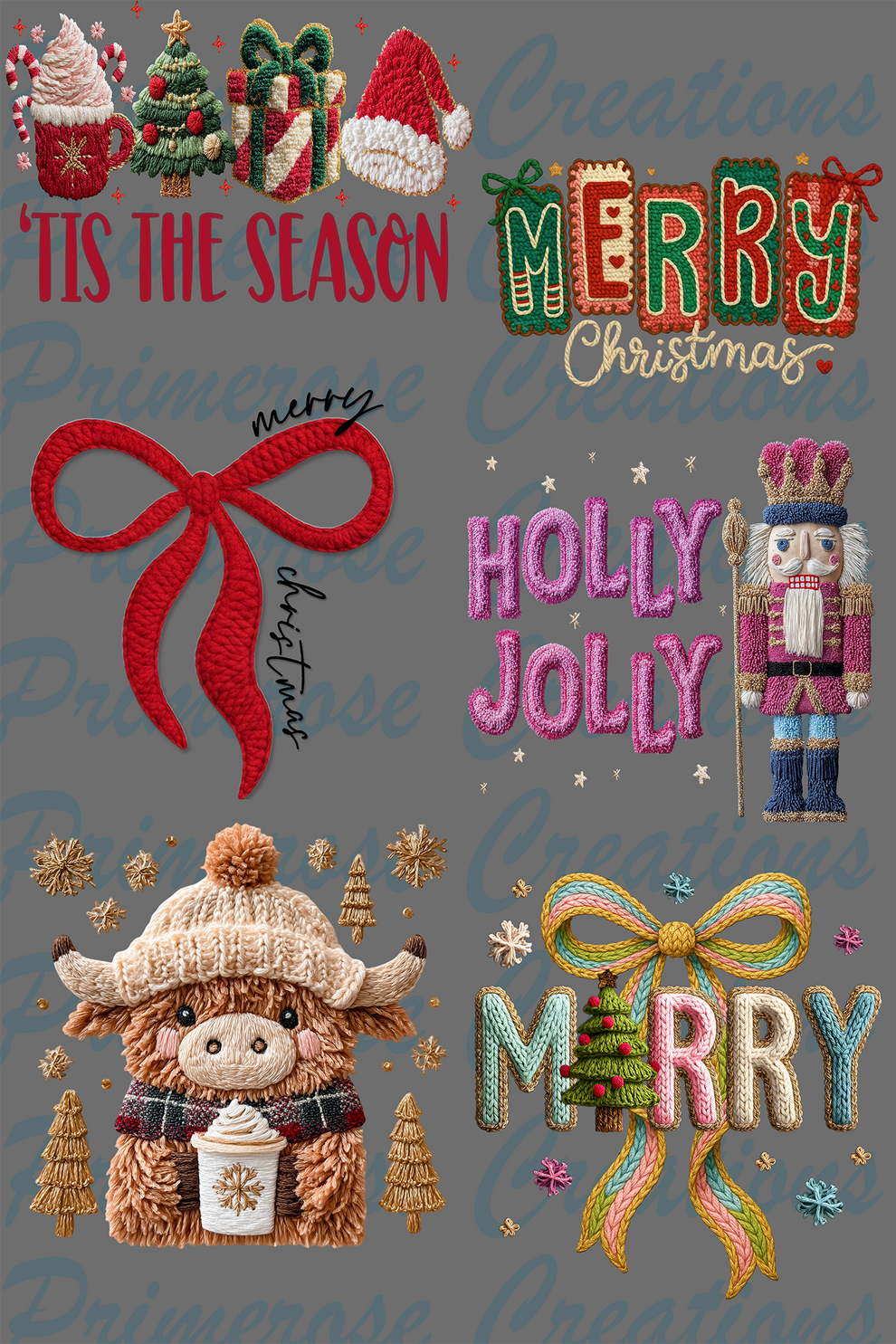 Christmas Faux Farn- Pre Made Gang Sheet 24X36 – Primerose Creations